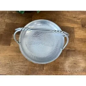 buenilum | Accents | Vintage Buenilum Hammered Aluminum Basket Mcm Bowl ...